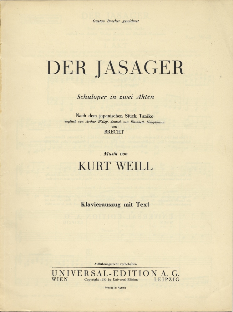 Der Jasager | Winterreise